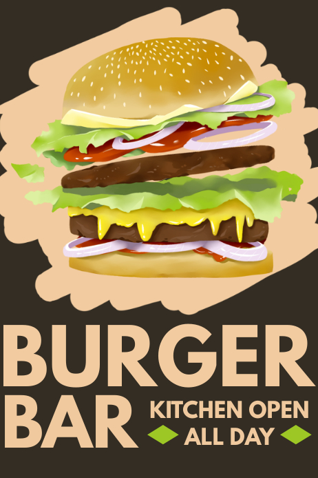 Copy of Burger Bar Poster Template | PosterMyWall