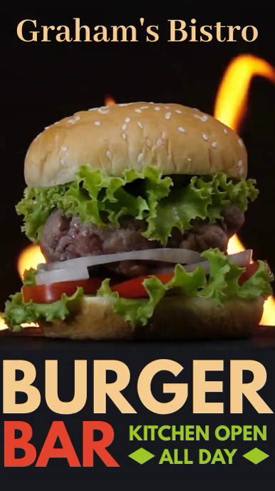 Burger Bar Poster Template | PosterMyWall