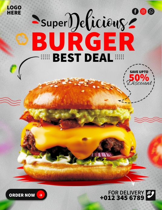 Burger Best Deal Template | PosterMyWall