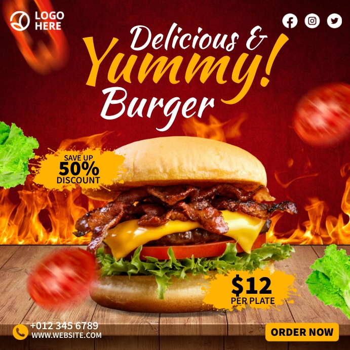 Burger Best Deals Template | PosterMyWall