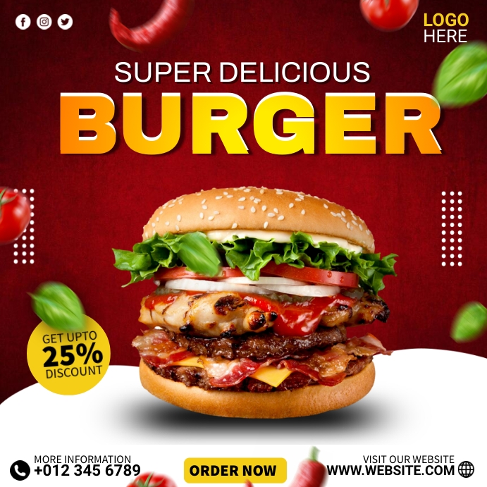 Copy of Burger Best Deals Template | PosterMyWall