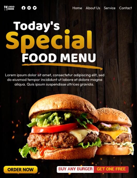 Burger Best Deals Video Ads Template | PosterMyWall