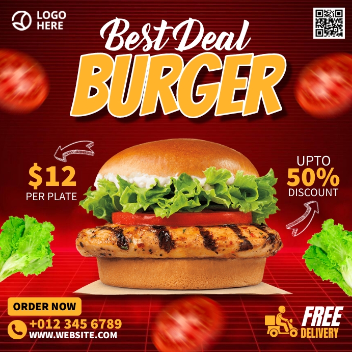Burger Best Offer Templat | PosterMyWall
