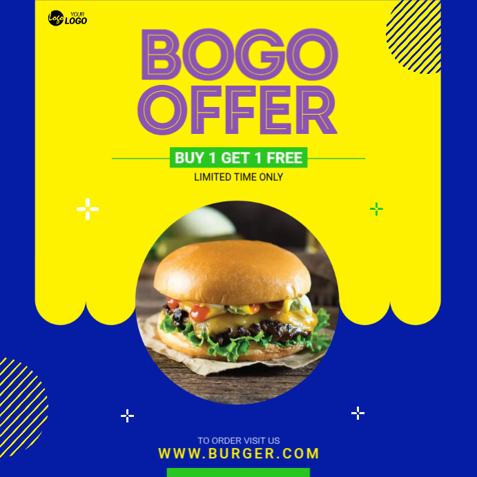 Burger Bogo Offer Template | PosterMyWall