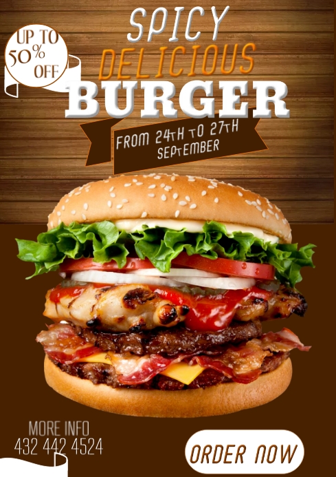 burger business template | PosterMyWall