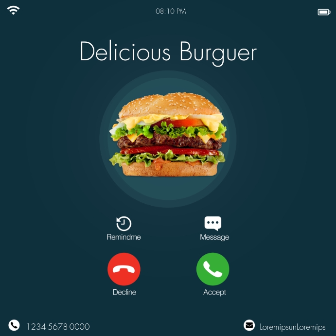 Burger call Template | PosterMyWall