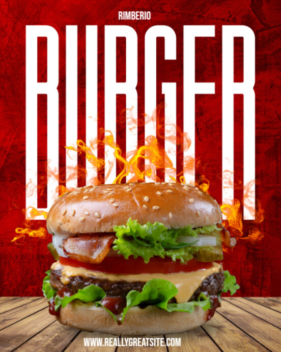 burger cheeseburger fast food burger deal Template | PosterMyWall