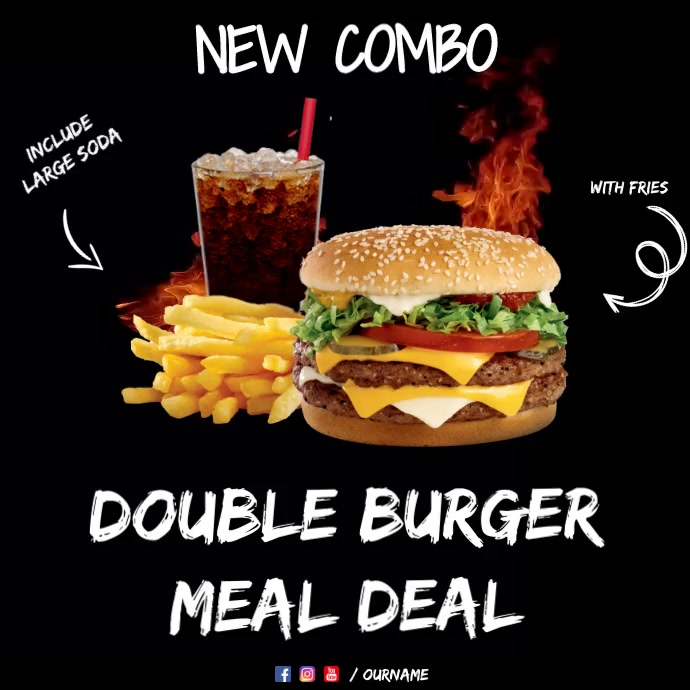 Copy of Burger Combo Meal Deal | PosterMyWall