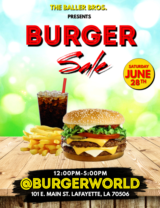 BURGER COMBO RESTAURANT FLYER TEMPLATE | PosterMyWall