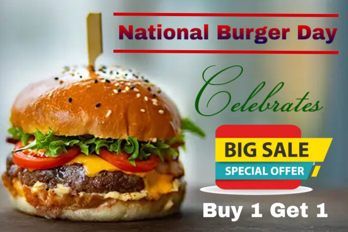 Burger Day Template | PosterMyWall