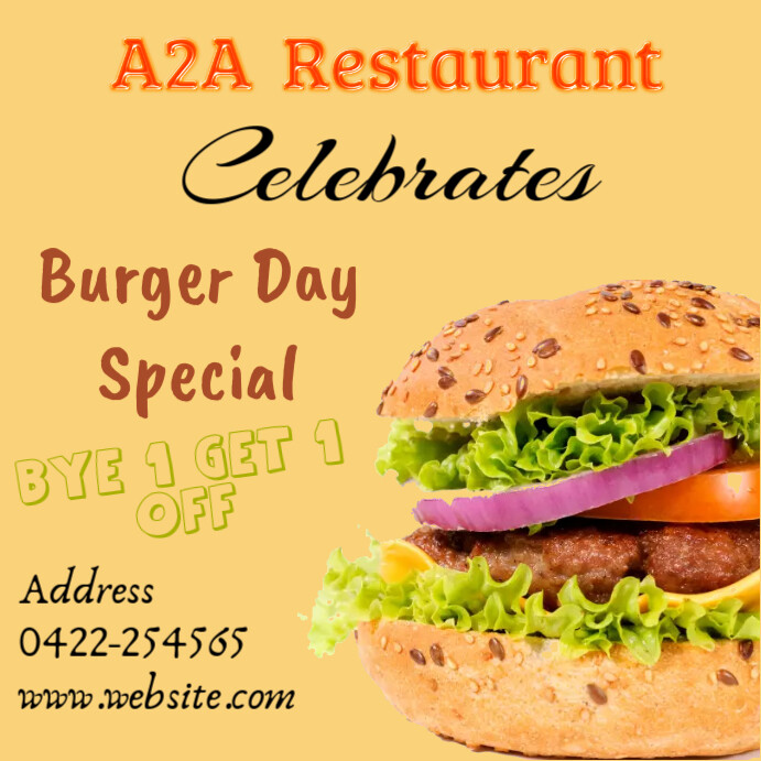 Burger Day Template | PosterMyWall