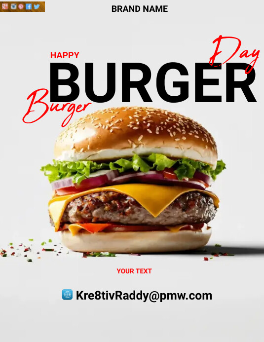 Burger Day Template | PosterMyWall