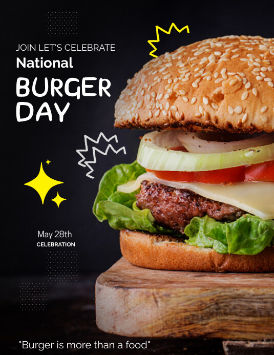 Burger Day Flyer Template | PosterMyWall