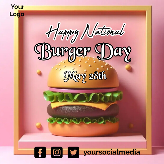 Burger Day Poster Template | PosterMyWall