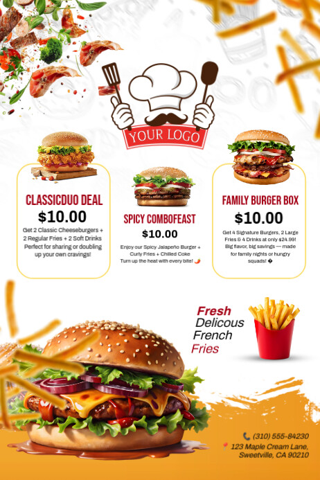 Burger deal flyer Template | PosterMyWall
