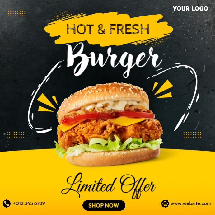 Plantilla de Burger Deals | PosterMyWall