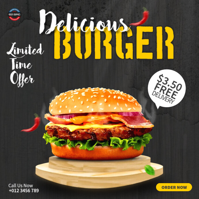 Burger Deals Template | PosterMyWall
