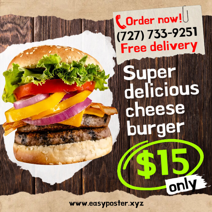 Burger Deals Menu Instagram Post Template | PosterMyWall