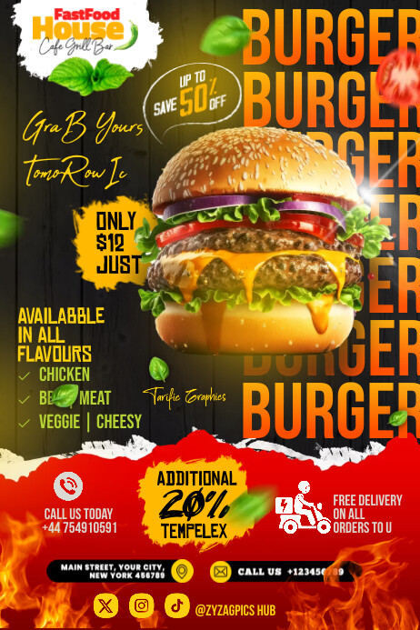 burger Template | PosterMyWall