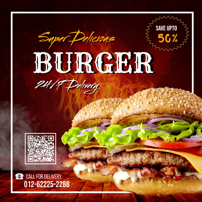 Burger Template | PosterMyWall