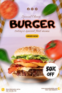 Delicious Burger poster Template | PosterMyWall