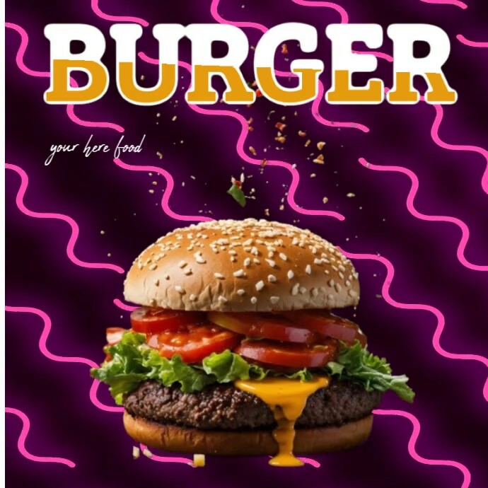 BURGER Template | PosterMyWall