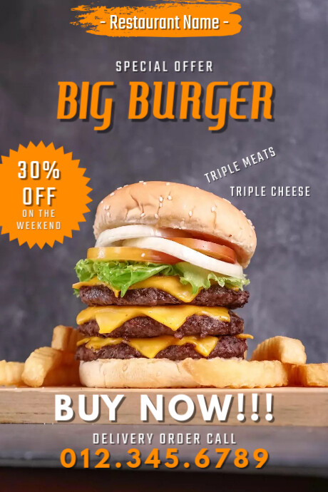 burger Template | PosterMyWall