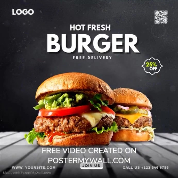 BURGER Template | PosterMyWall