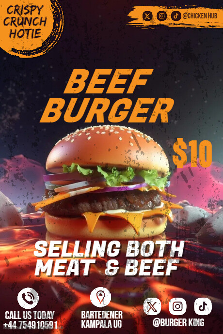 burger Templat | PosterMyWall