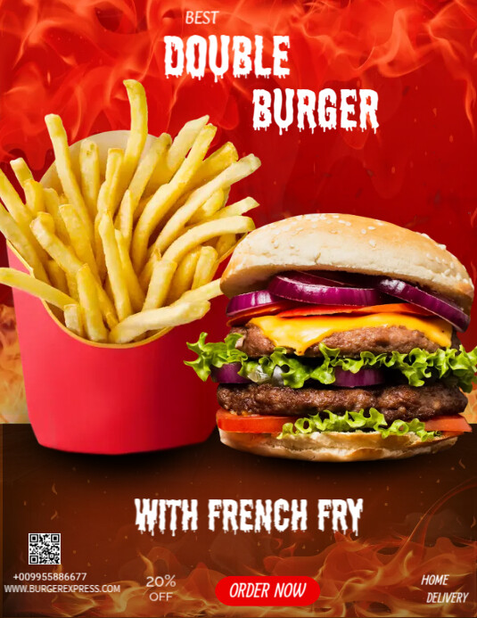 Burger Template | PosterMyWall