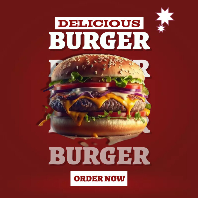 Burger design template | PosterMyWall