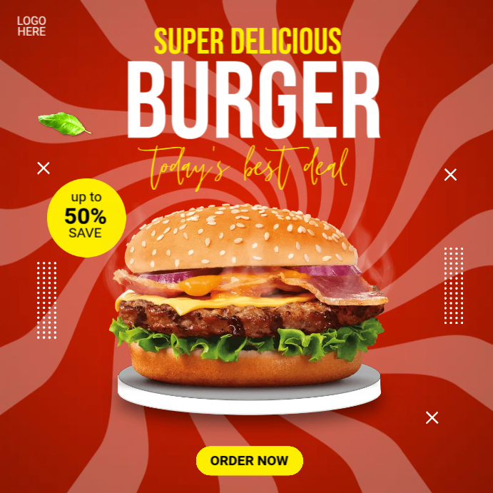 Modèle Burger Discount Menu | PosterMyWall