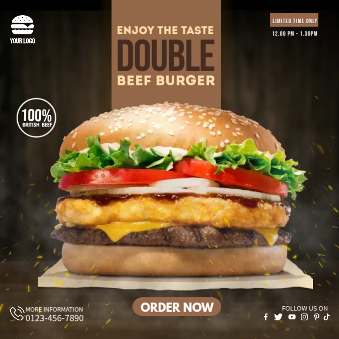 Copy of Burger Display Ads | PosterMyWall