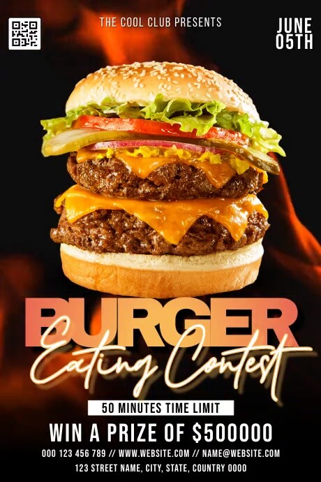 Burger Eating Contest Template | PosterMyWall