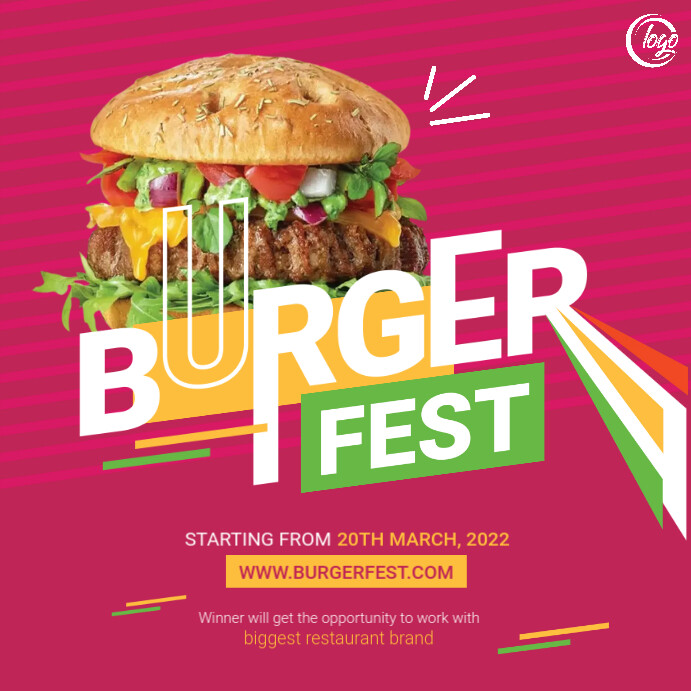 Burger Fest Template | PosterMyWall