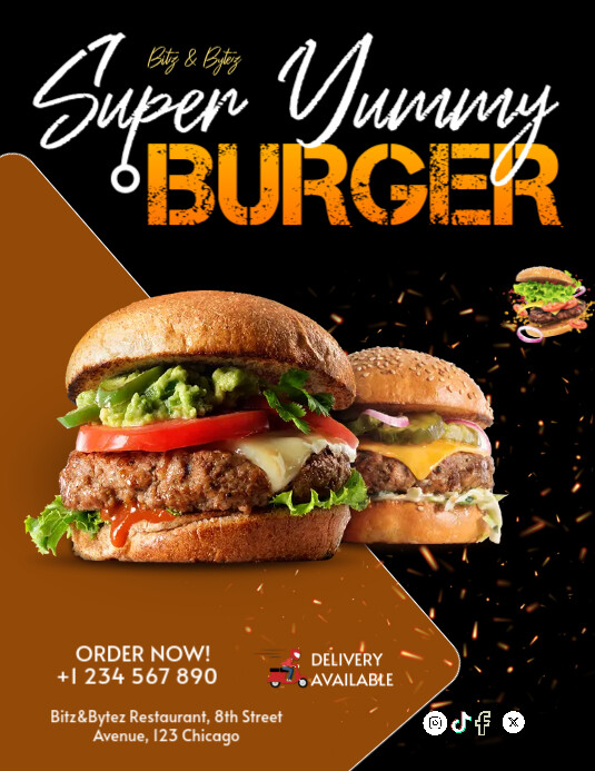 burger flyer Template | PosterMyWall