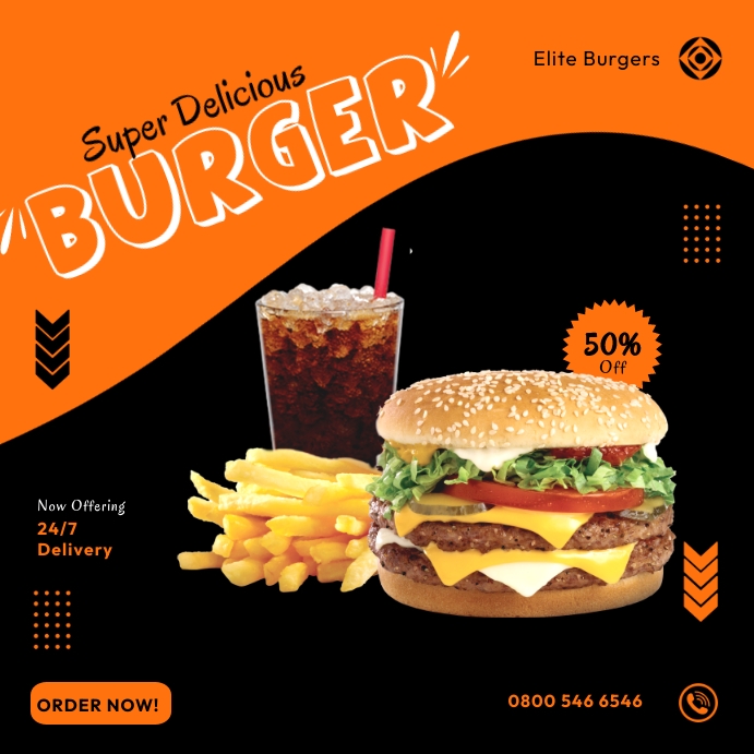 Burger flyer Template | PosterMyWall