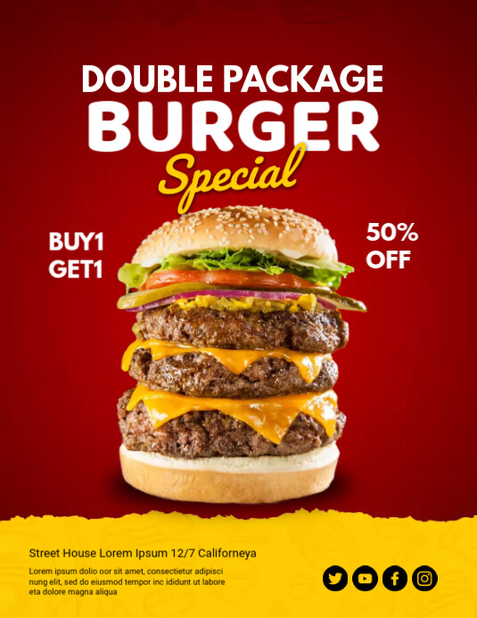 Burger Flyer Template | PosterMyWall