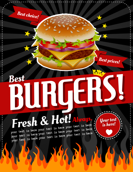 BURGER FLYER Template | PosterMyWall