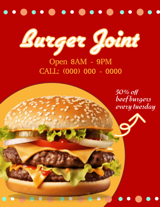 Burger Flyer - Nessa Designs Template | PosterMyWall