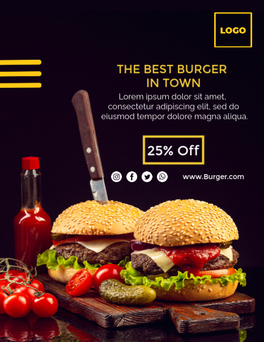 Burger Flyer template | PosterMyWall