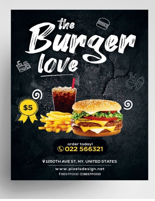 Burger flyer template | PosterMyWall
