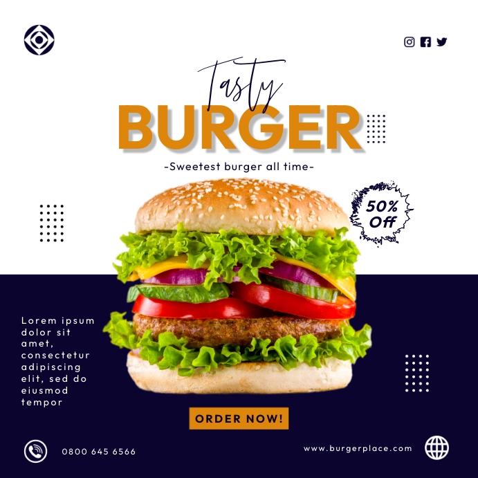 Burger flyers Template | PosterMyWall