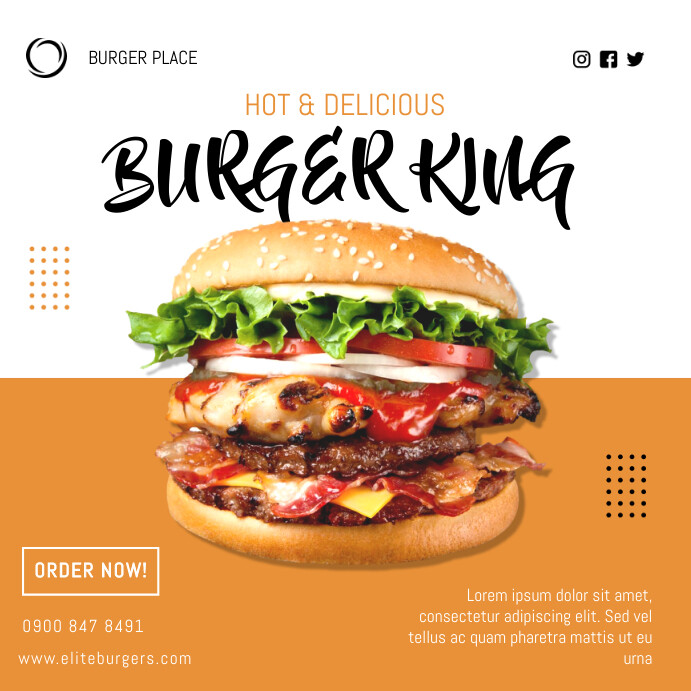 Burger flyers Template | PosterMyWall