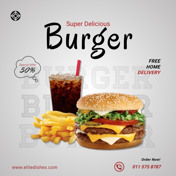 Plantilla de Burger flyers | PosterMyWall