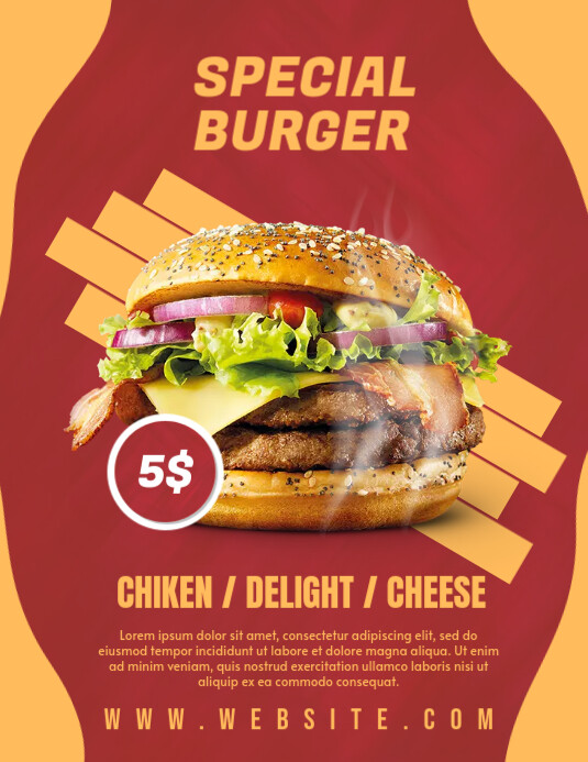 Burger flyers Template | PosterMyWall