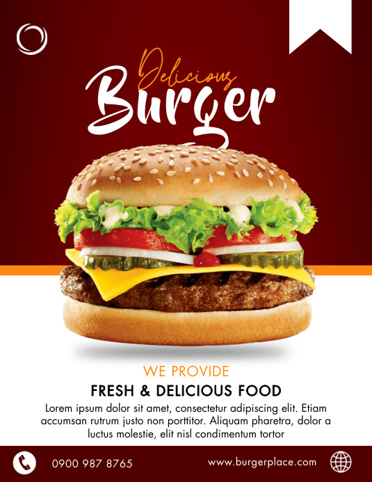 Plantilla de Burger flyers | PosterMyWall