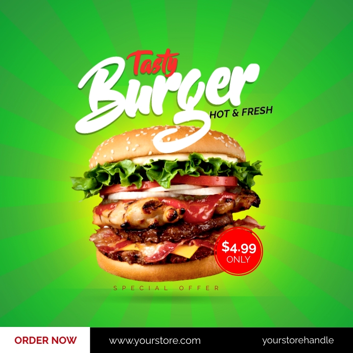 BURGER FLYERS Template | PosterMyWall