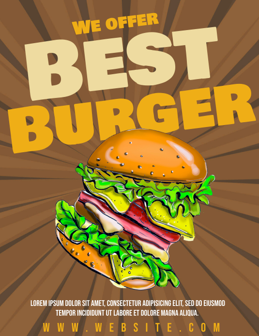 Burger flyers Template | PosterMyWall