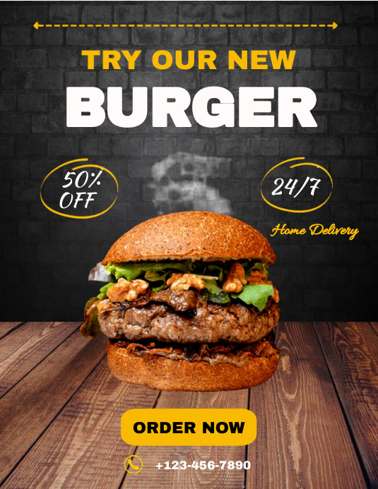Copy of Burger Flyers Template | PosterMyWall